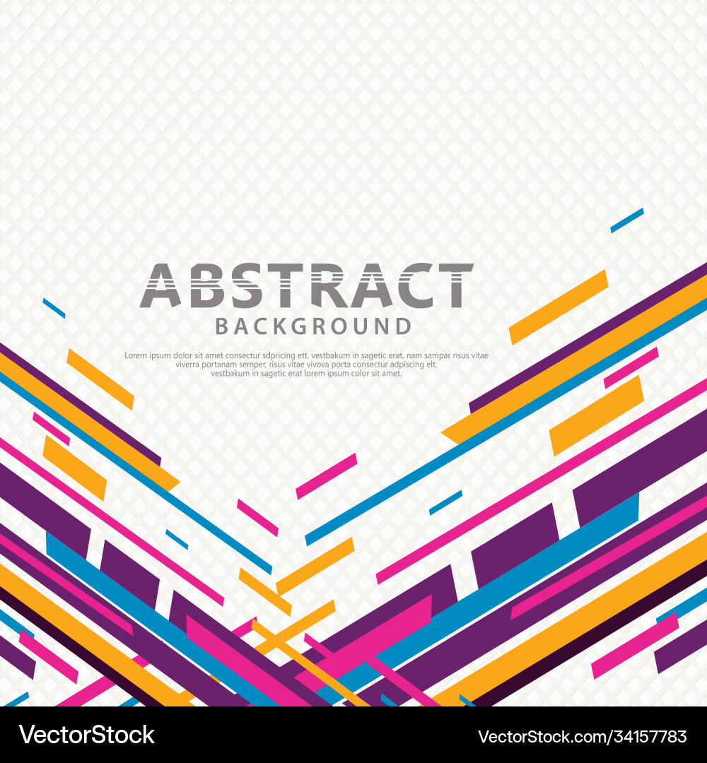 Futuristic and dynamic colorful lines ornament Vector Image