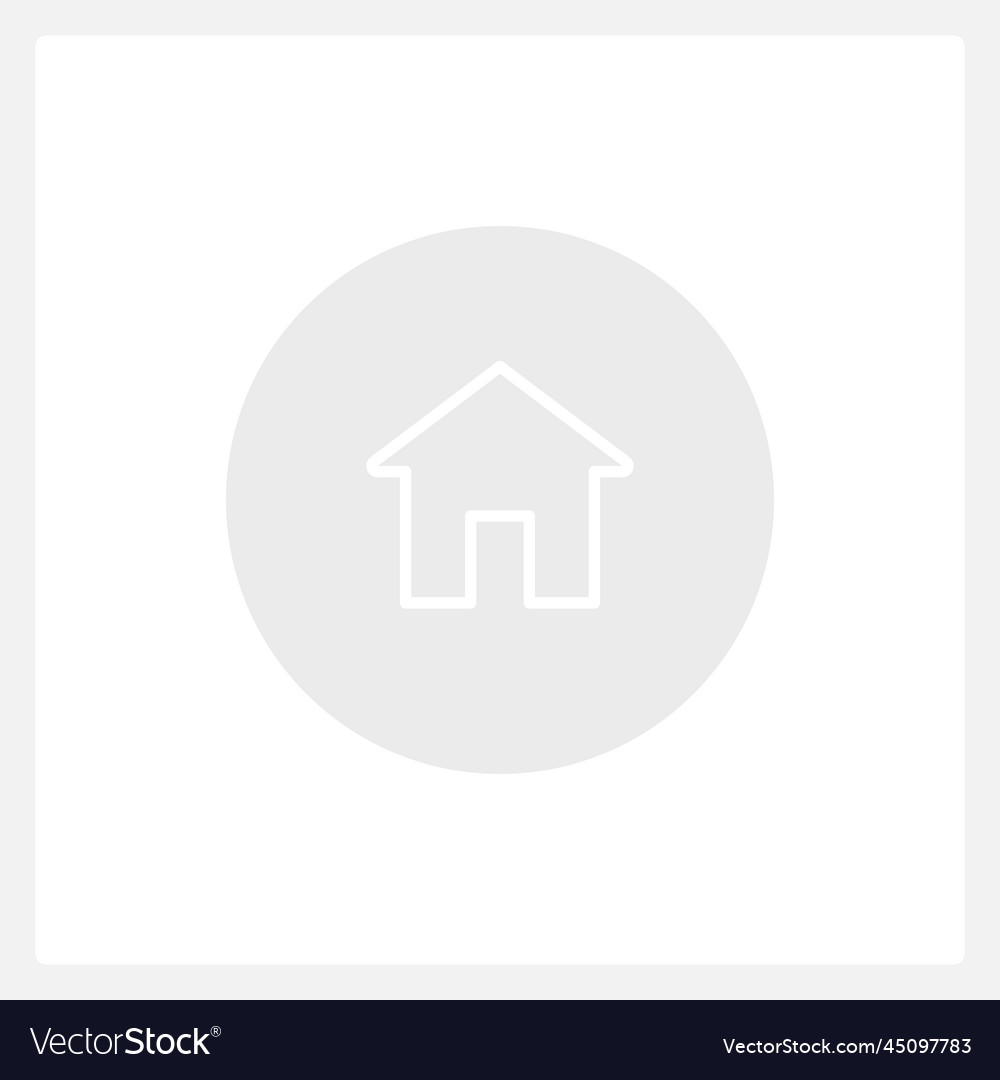 Inactive Home Page Button Ui Element Template Vector Image