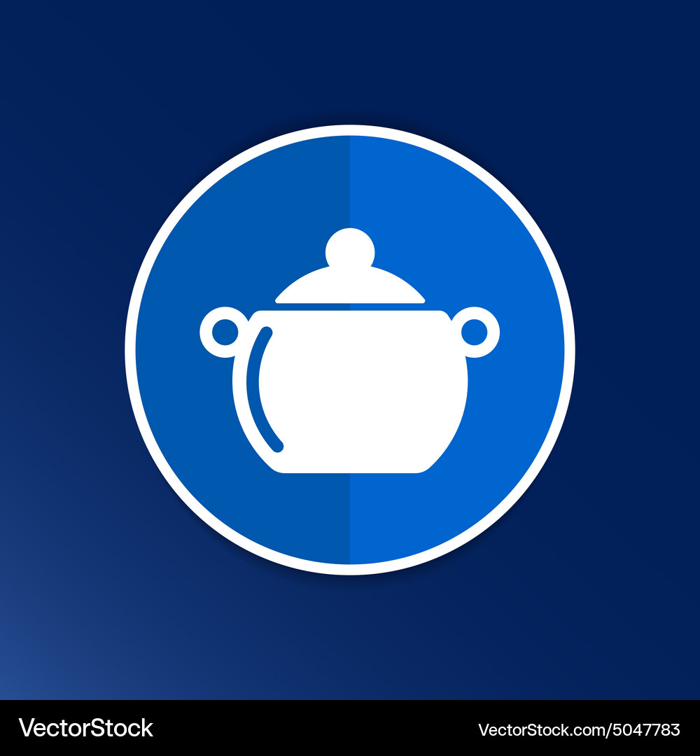 Logo pot casserole cooking image sign Royalty Free Vector