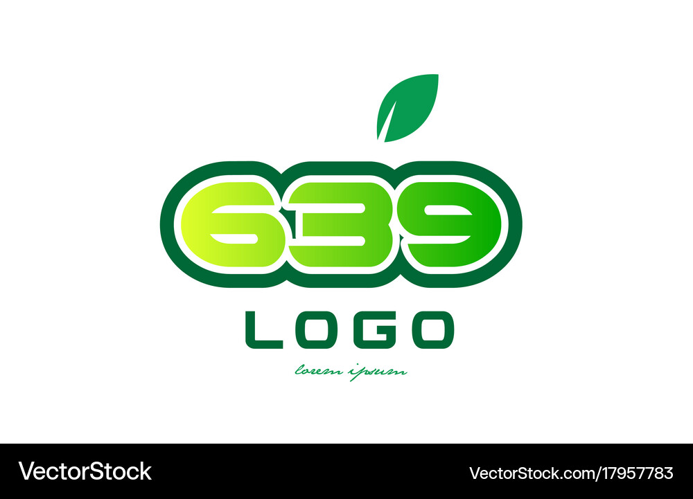 Number 639 numeral digit logo icon design Vector Image