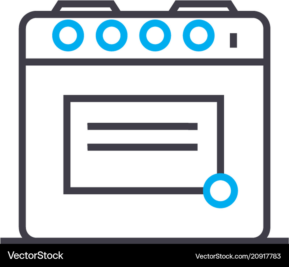 Preparing food linear icon concept food Royalty Free Vector