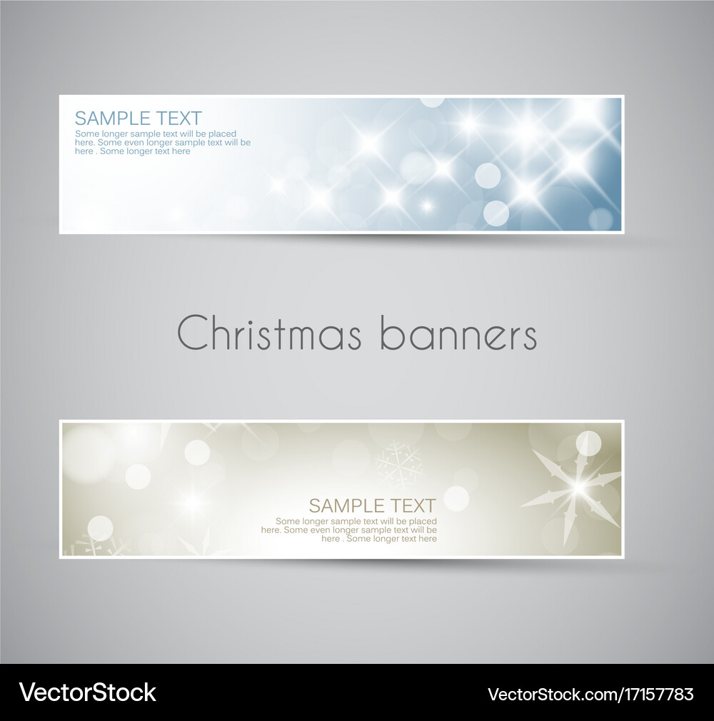 Set of year banners Royalty Free Vector Image - VectorStock