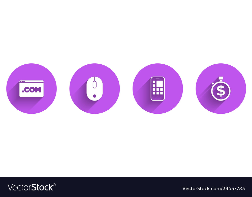 Set ui or ux design computer mouse mobile apps Vector Image