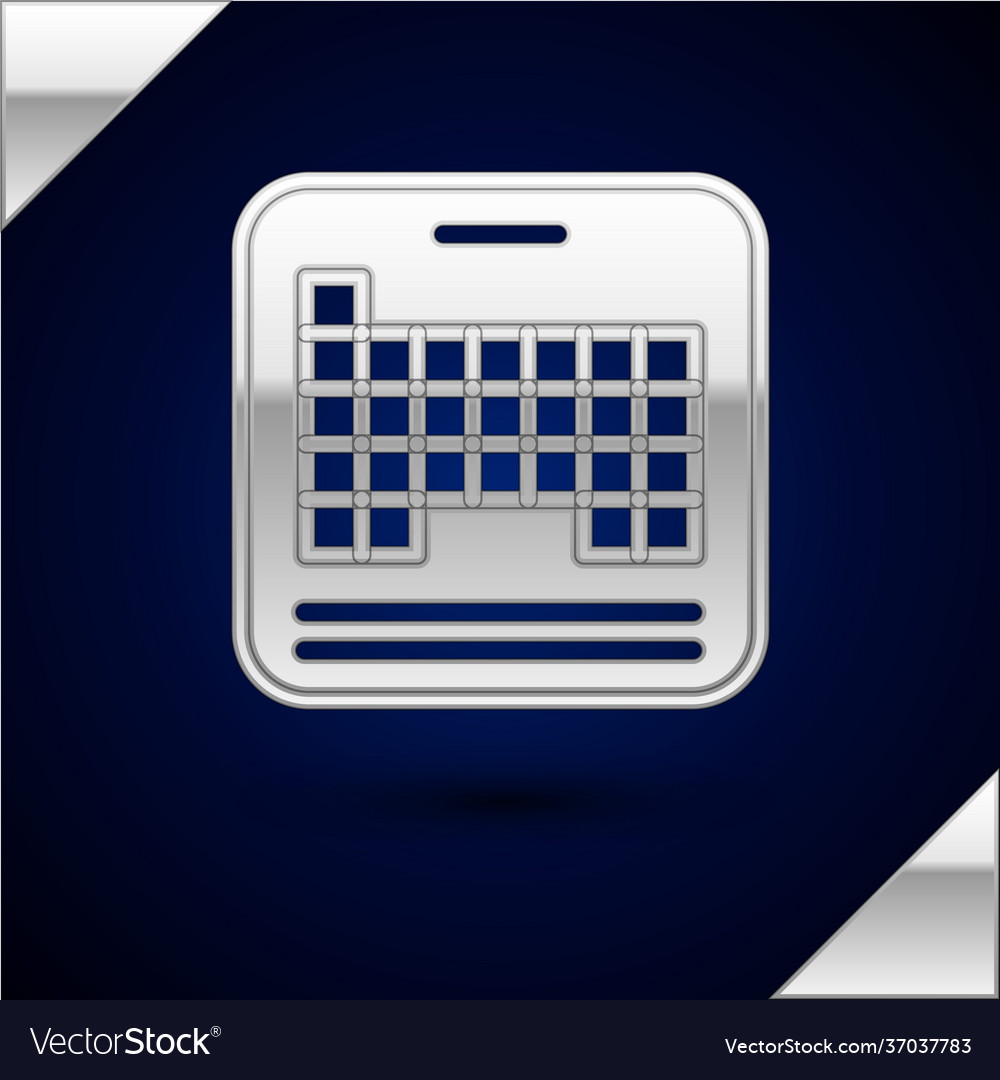 Silver periodic table elements icon Royalty Free Vector