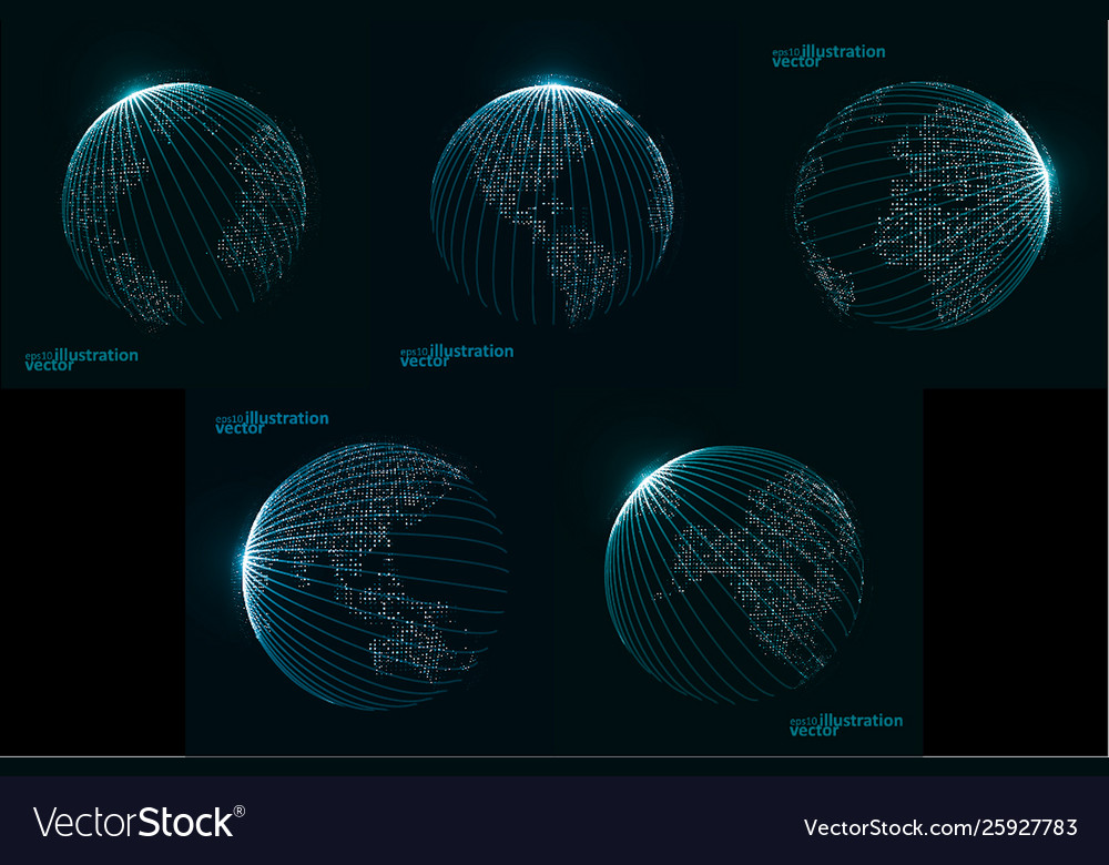 Technology image globe Royalty Free Vector Image
