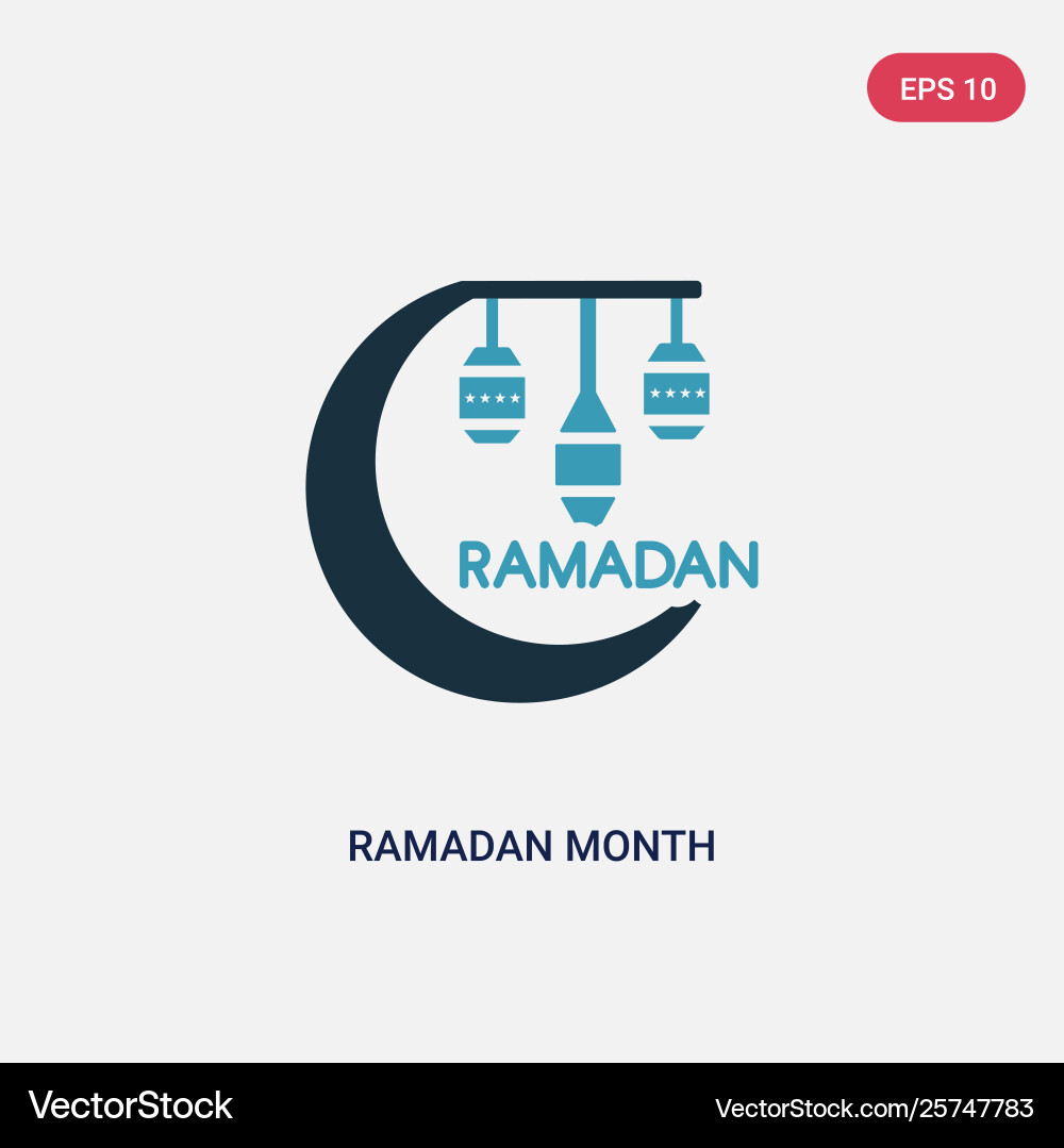 Two color ramadan month icon from religion-2 Vector Image