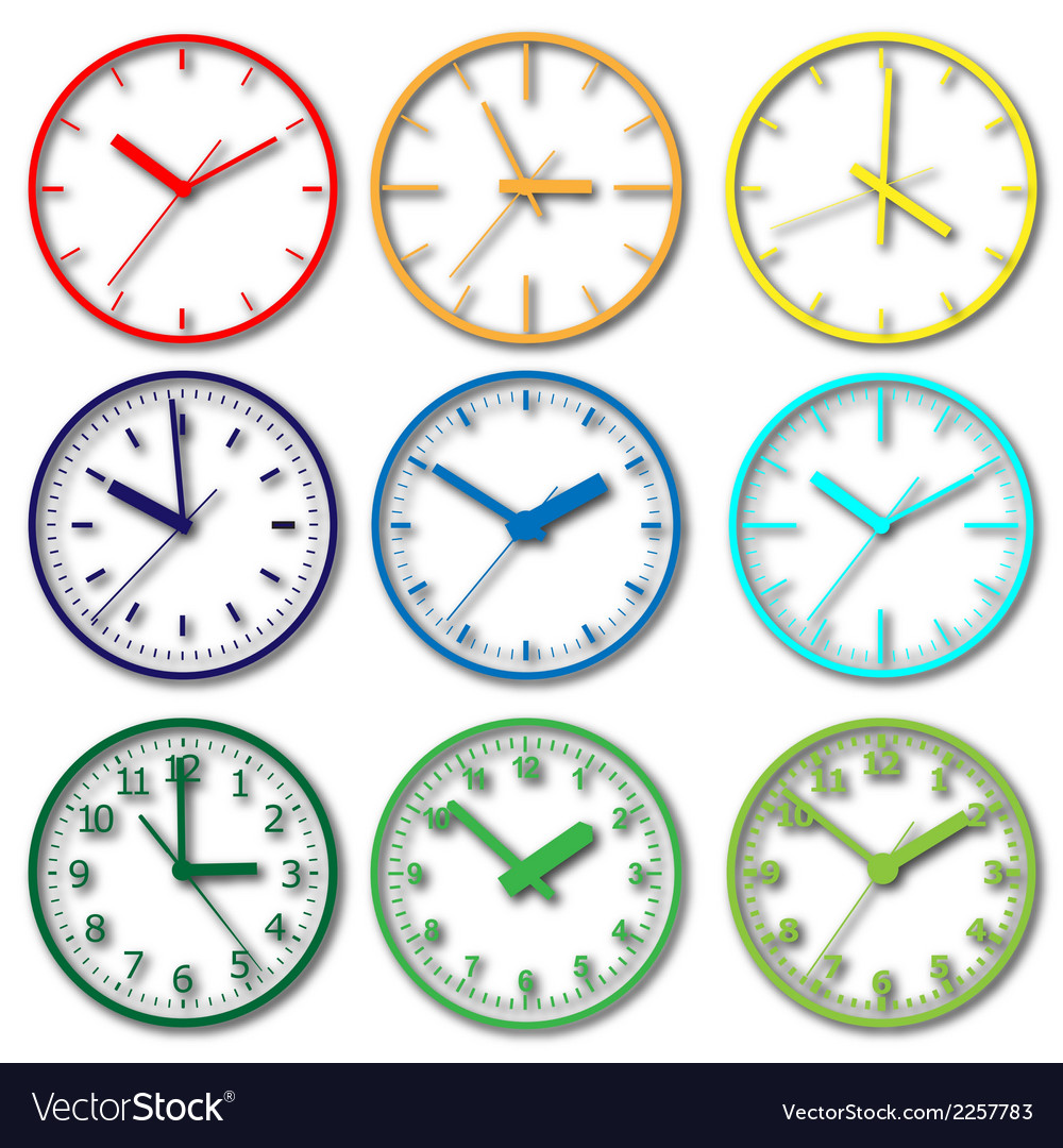 Wall mounted digital clock Royalty Free Vector Image