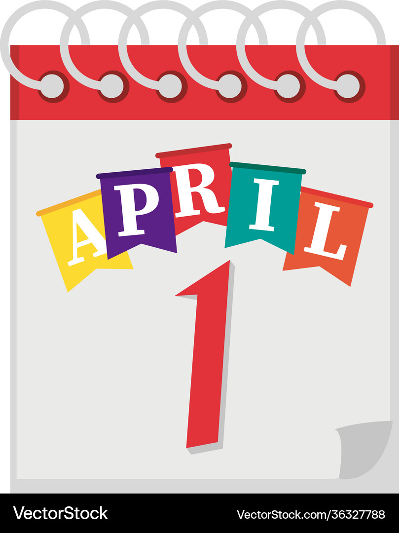Calendar reminder with april one icon Royalty Free Vector