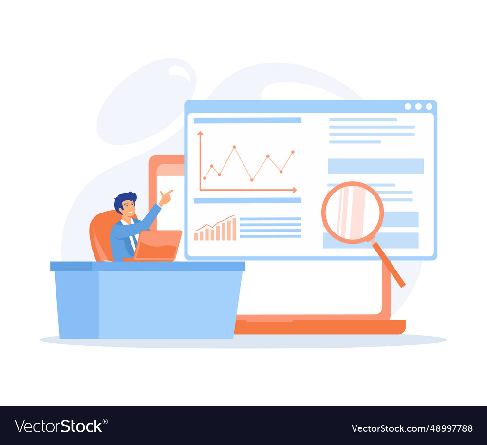 Data driven business analytics data-driven Vector Image