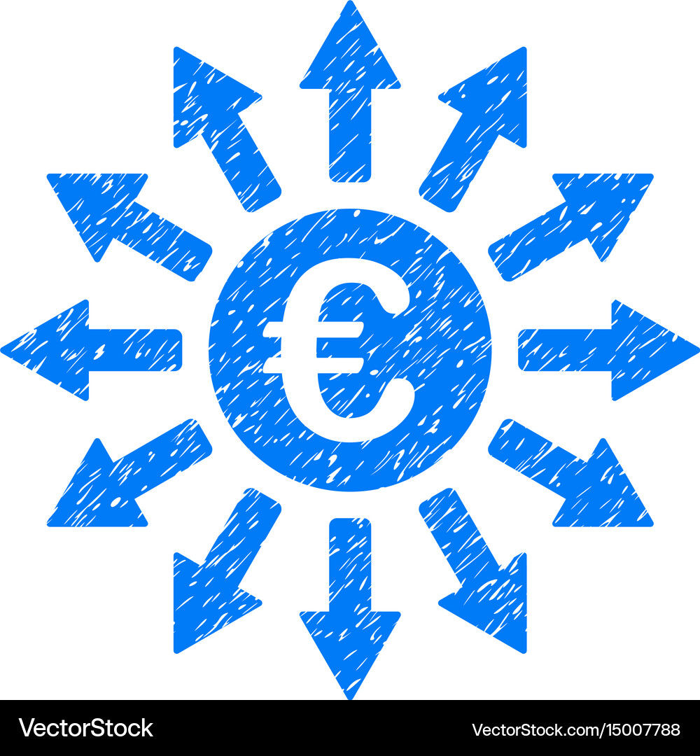 Euro payments grunge icon Royalty Free Vector Image
