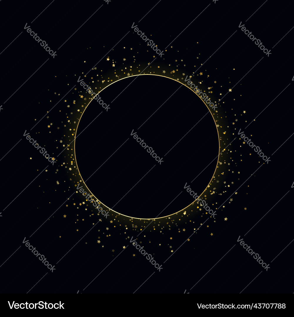 Festive round christmas and new year frame Vector Image