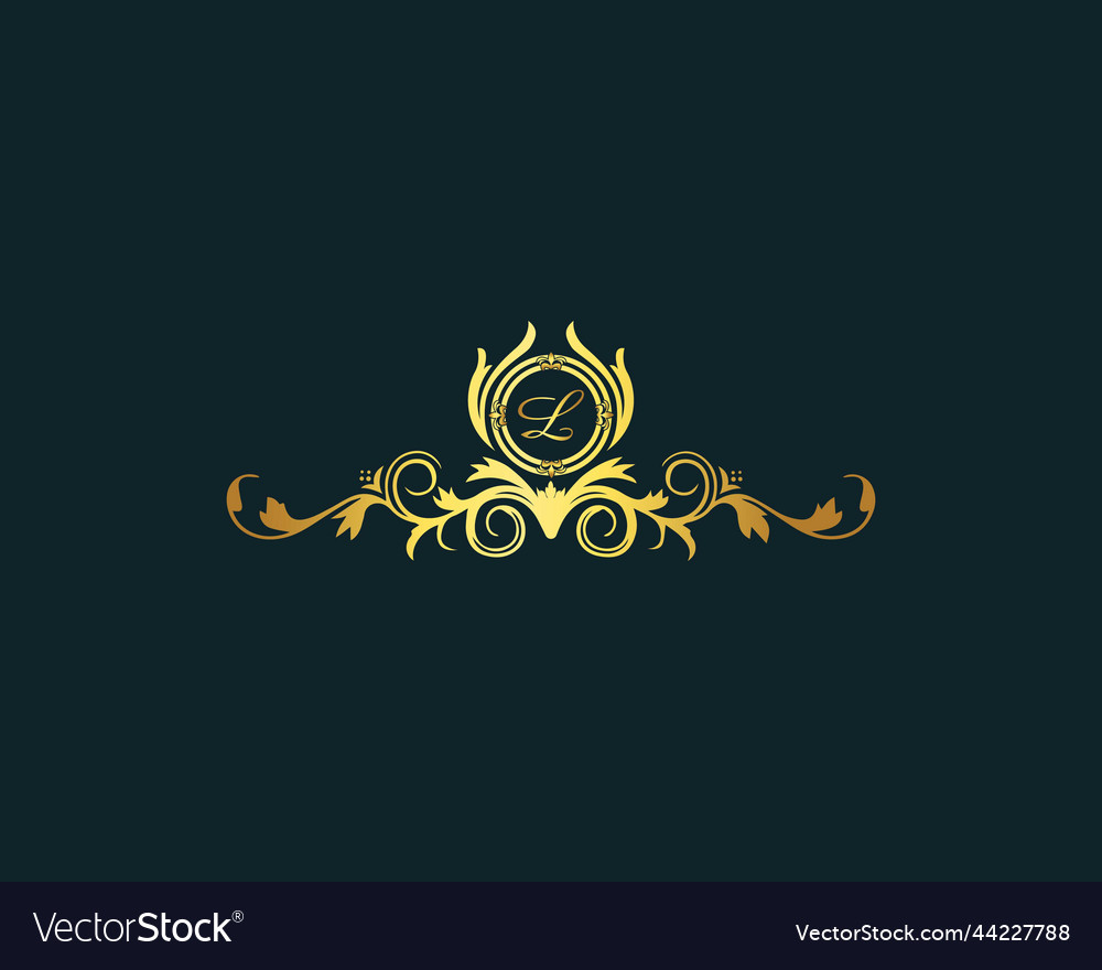 Letter l ornament design with luxury logo Vector Image Letter l ornament design with luxury logo Vector Image