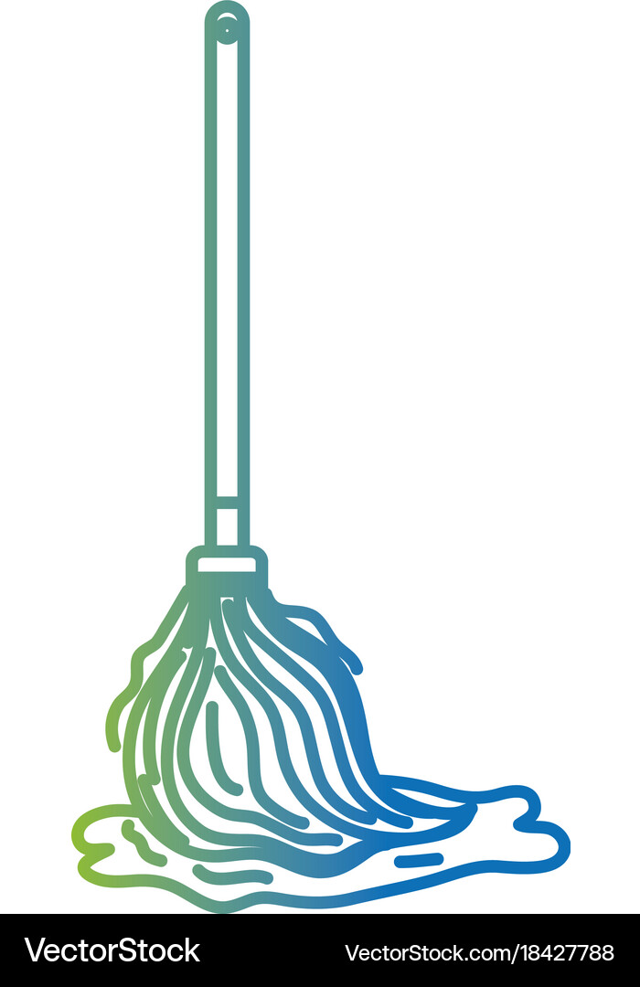 Line mop sweep object to clean the house Vector Image