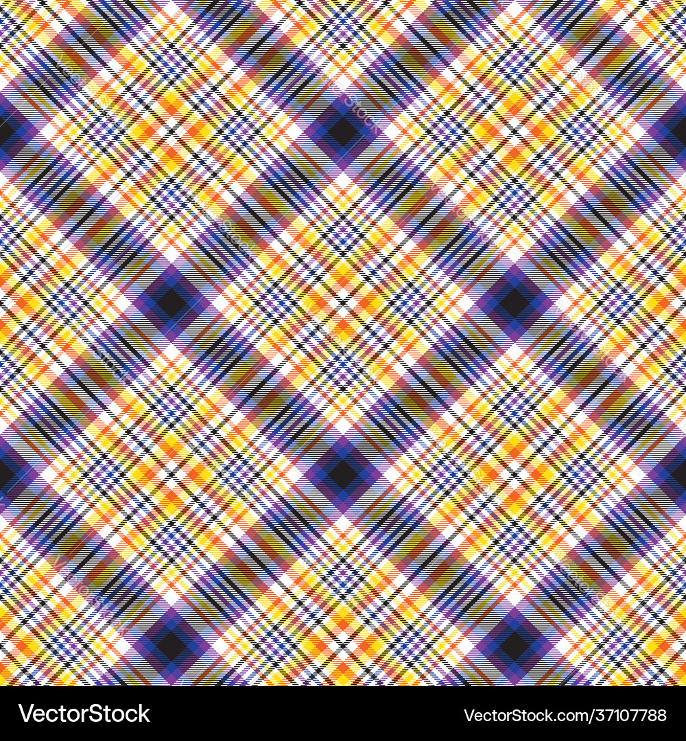 Rainbow chevron plaid tartan textured seamless Vector Image