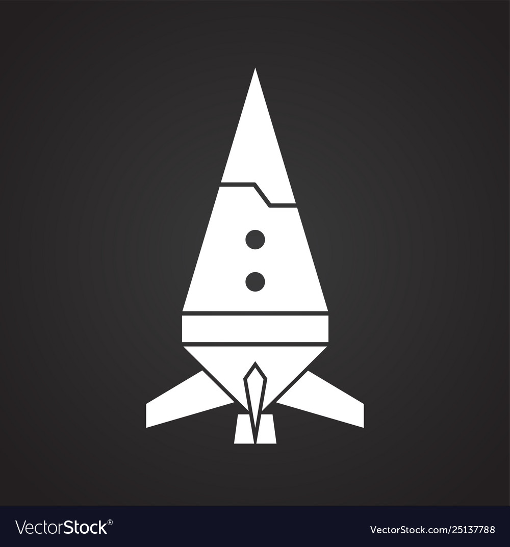 Rocket icon on background for graphic and web Vector Image