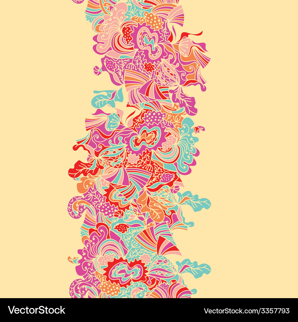 Abstract seamless hand-drawn border Royalty Free Vector