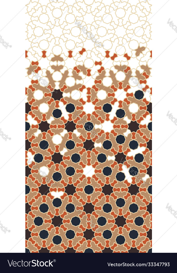 Arabesque seamless border pattern Royalty Free Vector Image