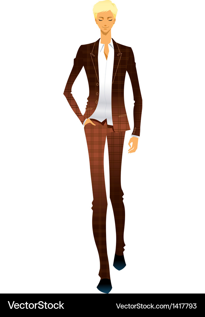 Close-up of man standing Royalty Free Vector Image