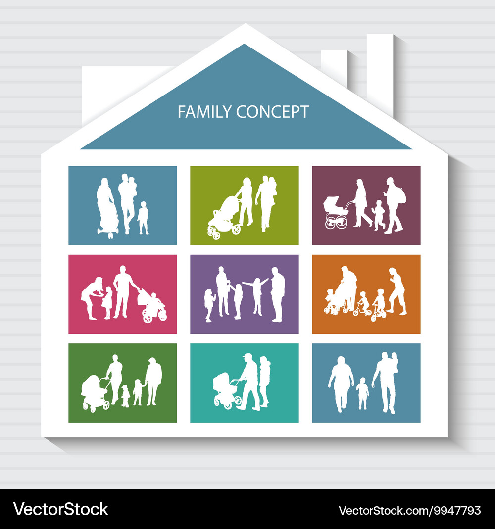 Conceptual banner for family Royalty Free Vector Image