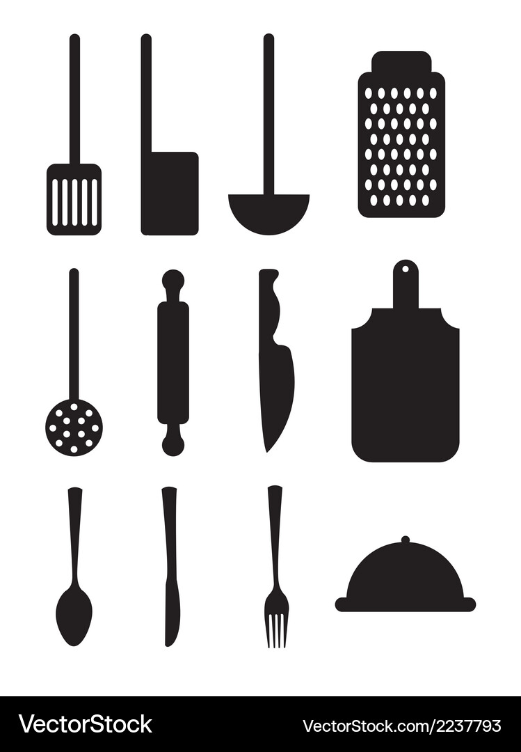 Cutlery icons over white background Royalty Free Vector