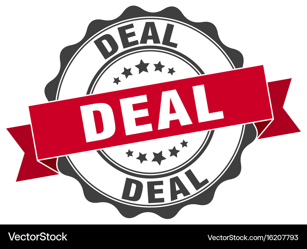 Deal stamp sign seal Royalty Free Vector Image