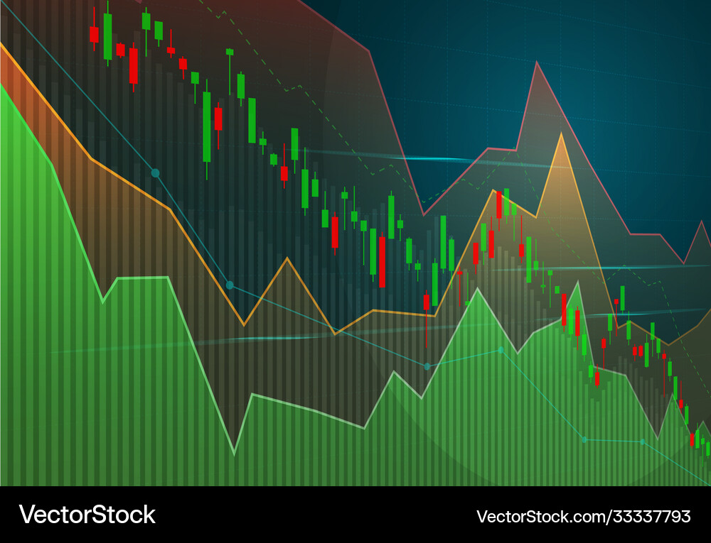 Financial stock market graph Royalty Free Vector Image
