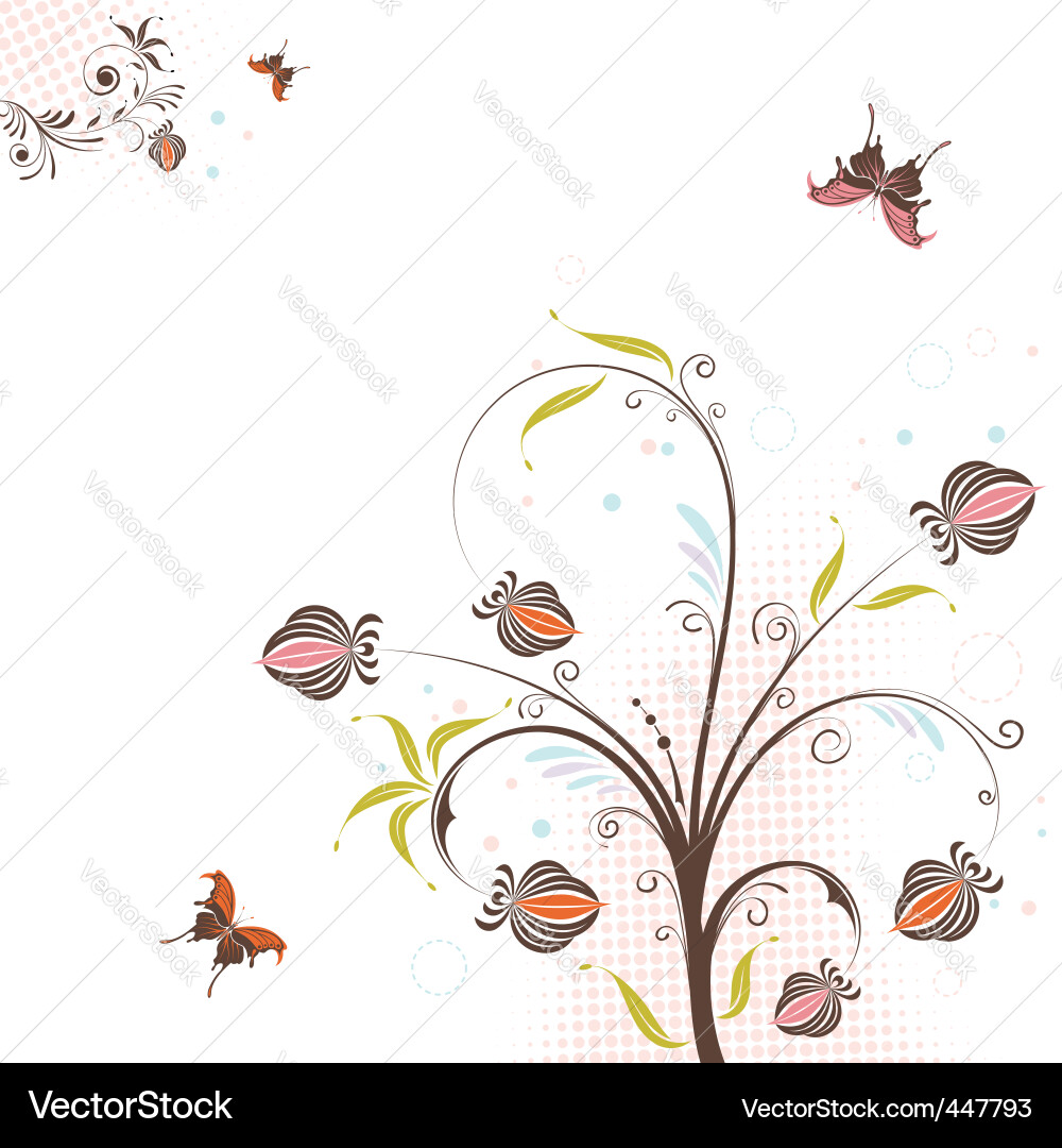 Floral theme Royalty Free Vector Image - VectorStock