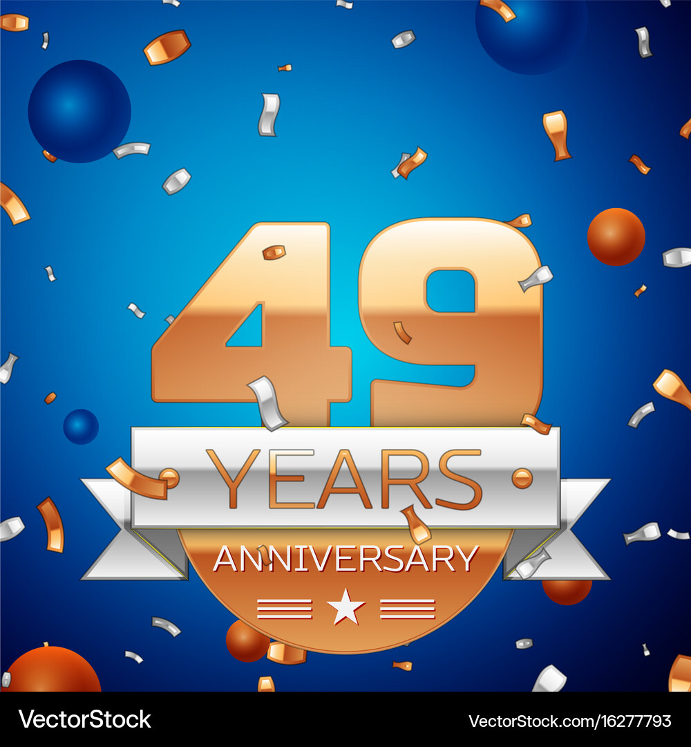 Forty nine years anniversary celebration design Vector Image