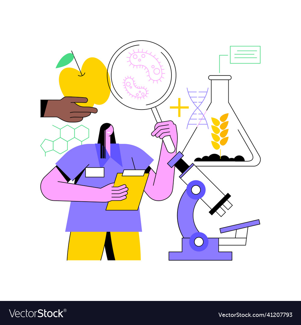 Genetically modified plants abstract concept Vector Image