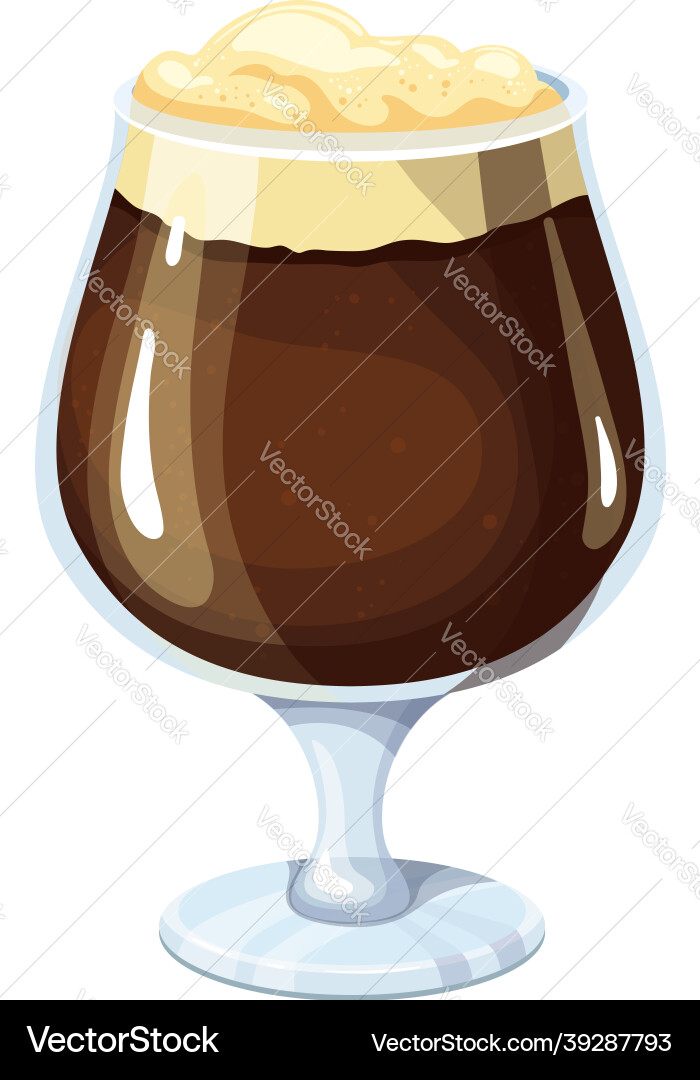 Glass of dark beer Royalty Free Vector Image - VectorStock
