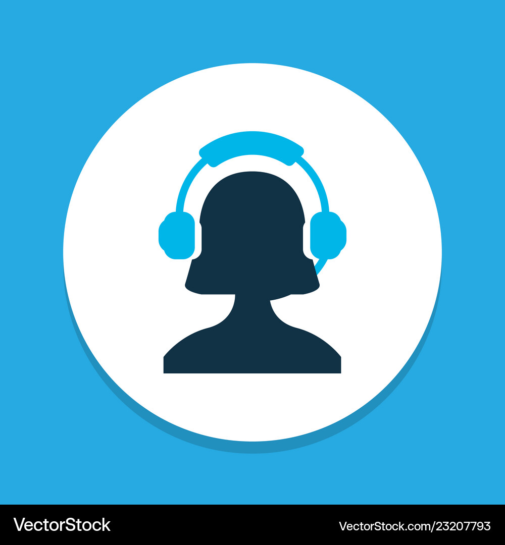 Operator girl icon colored symbol premium quality Vector Image