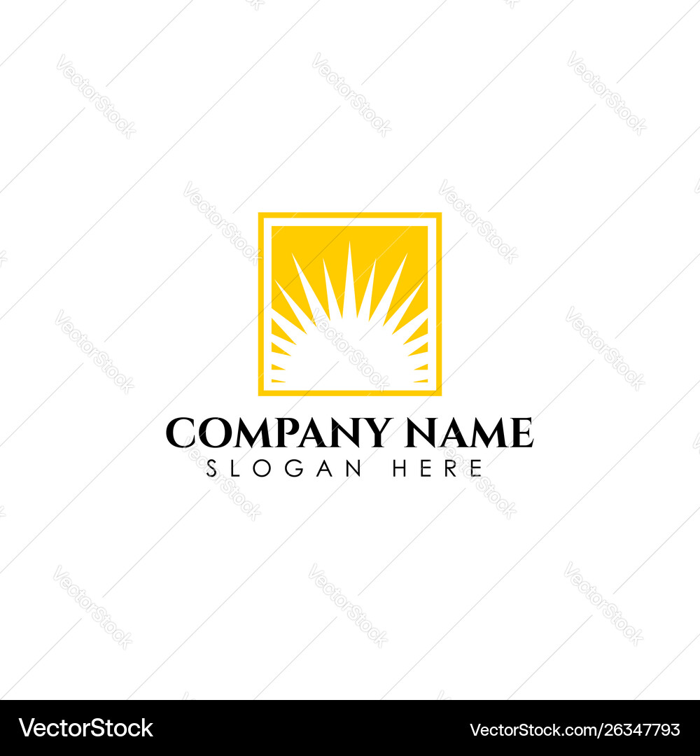 Sunrise logo designs template sun over horizon Vector Image