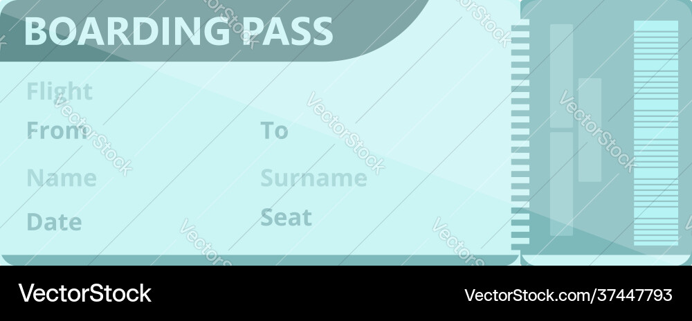 Tour boarding pass icon cartoon style Royalty Free Vector