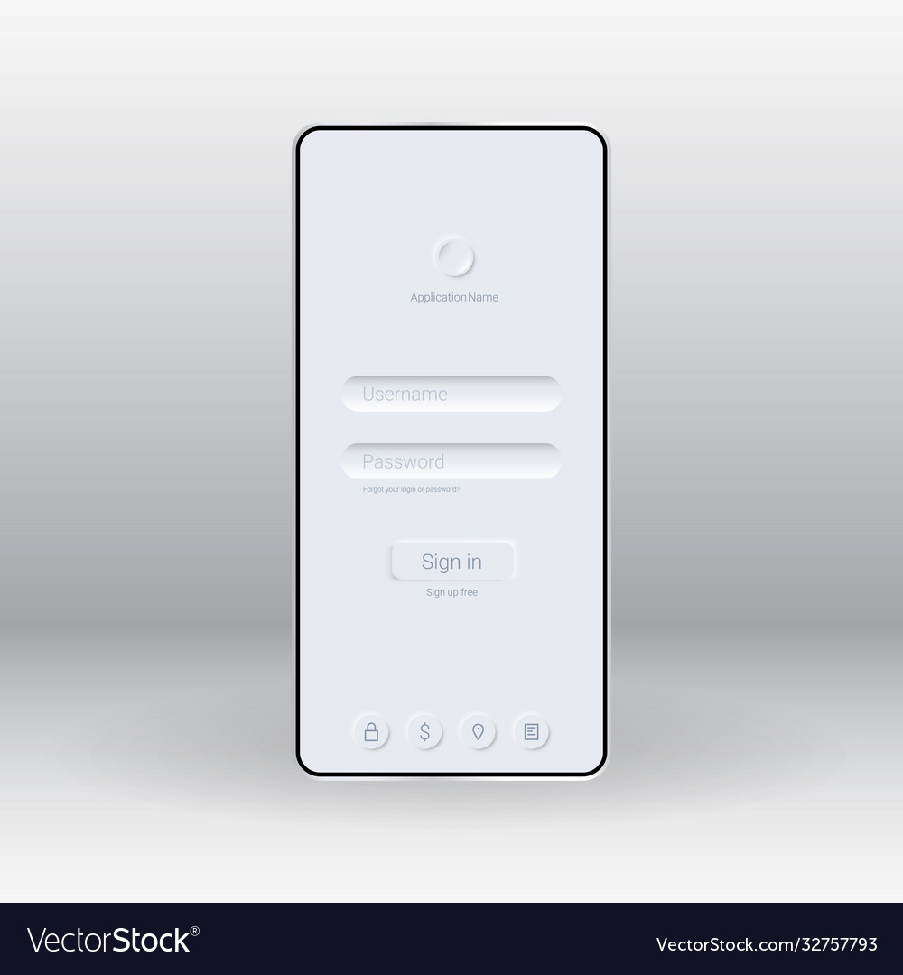 User interface mobile application in polymorphism Vector Image