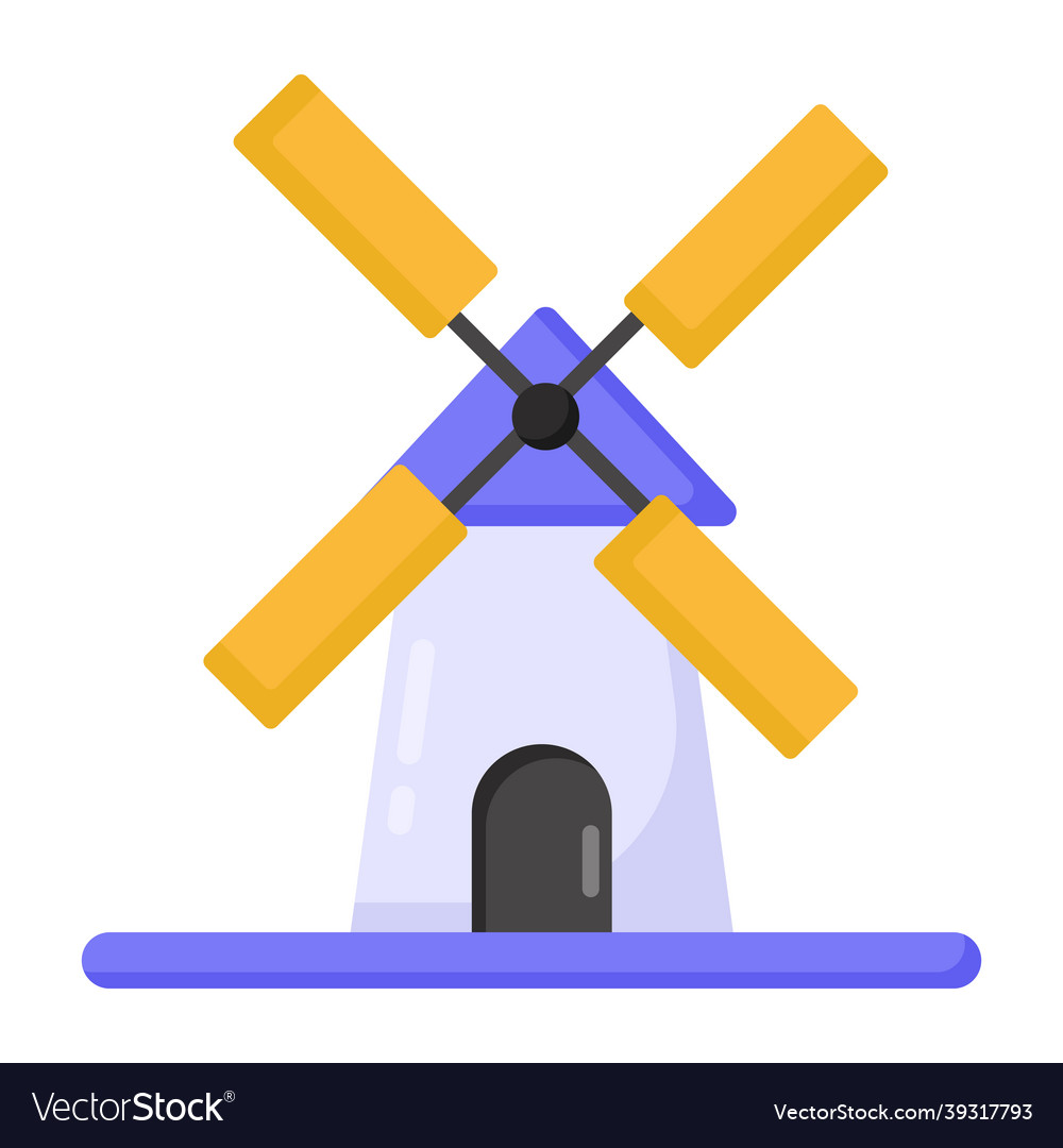 Windmill Royalty Free Vector Image - VectorStock