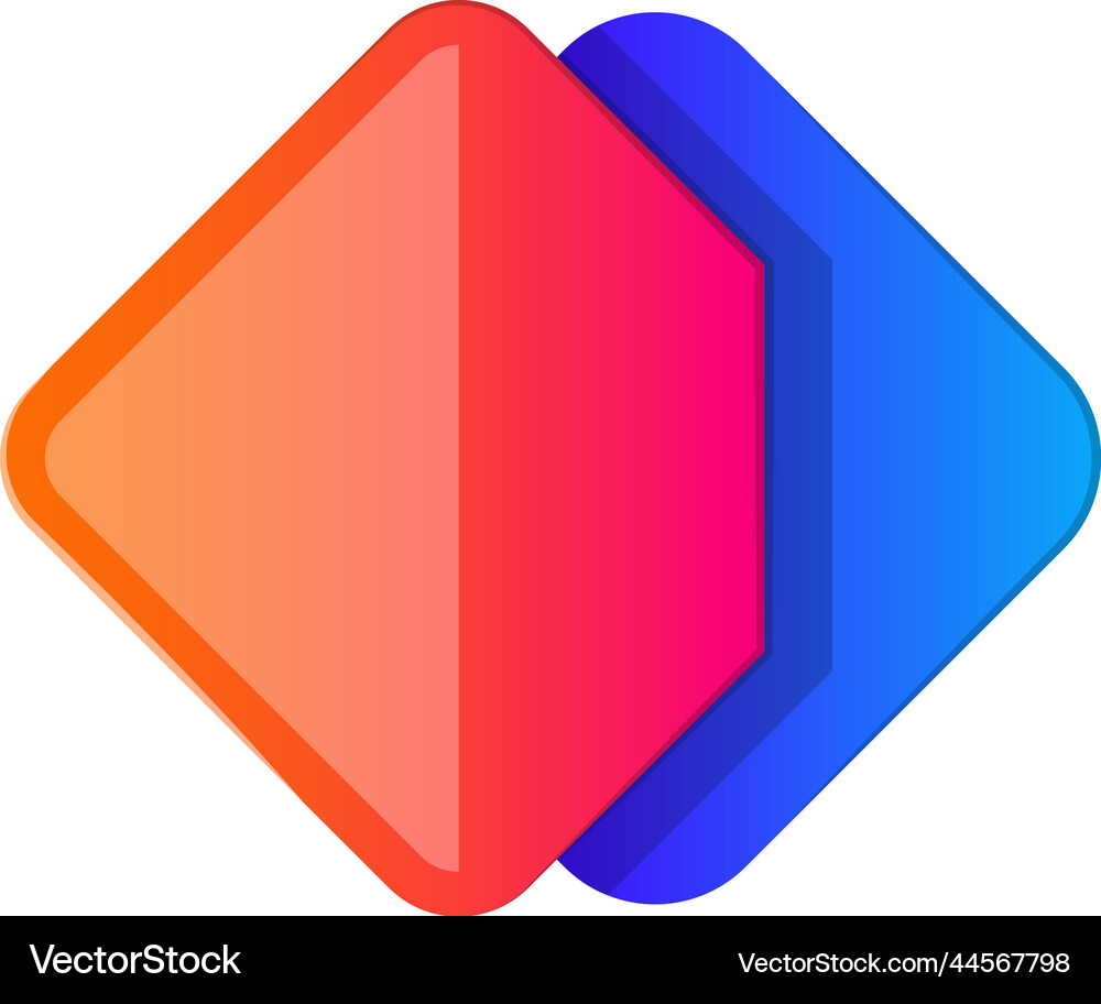 Abstract layers square logo in trendy and minimal Vector Image