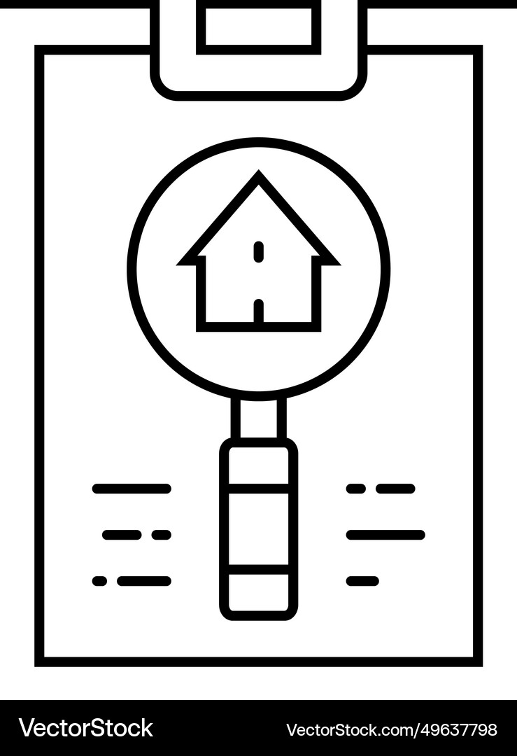 Building inspection civil engineer line icon Vector Image