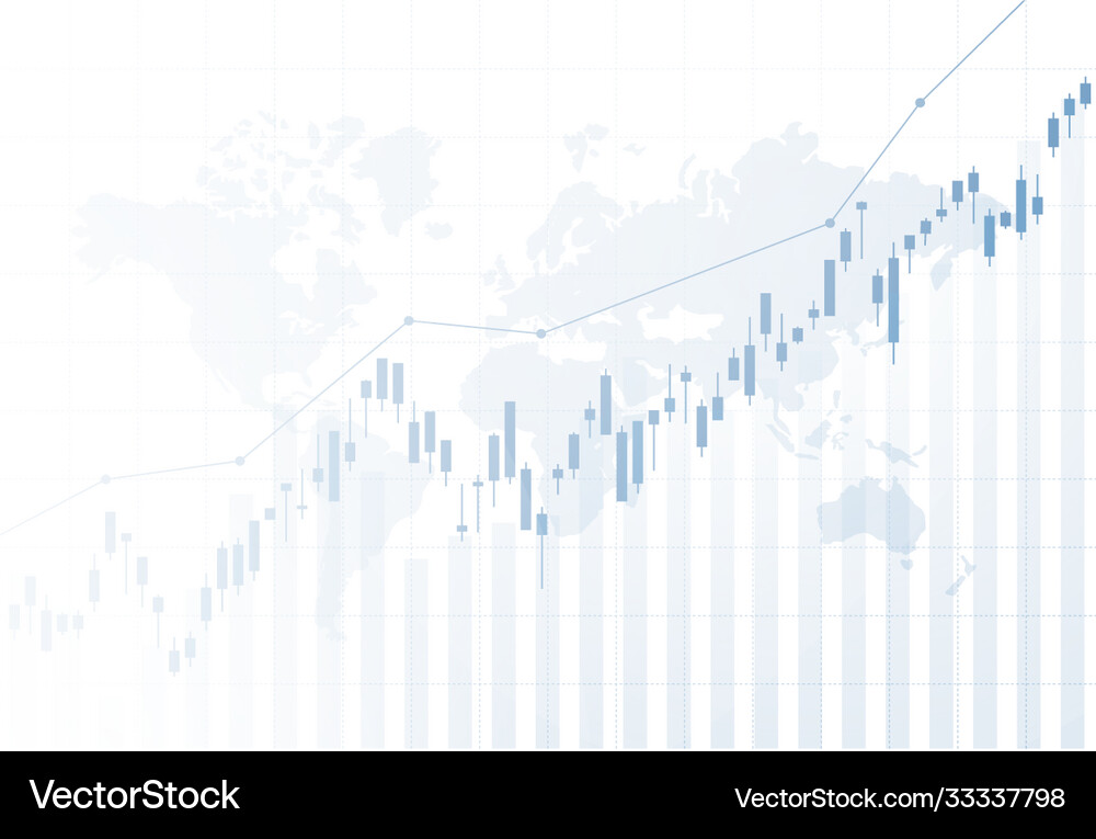 Financial stock market graph Royalty Free Vector Image