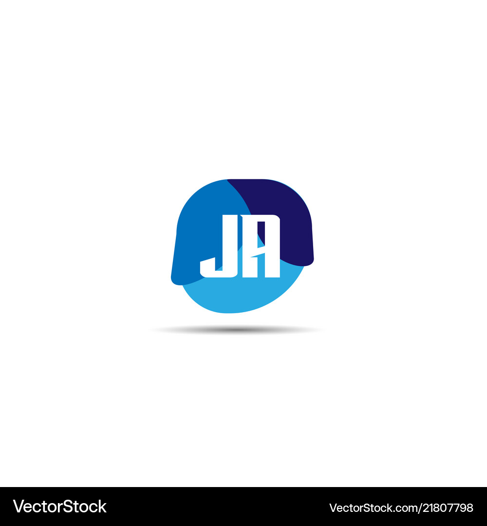 Initial letter ja logo template design Royalty Free Vector