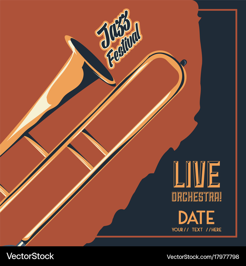 Jazz festival design Royalty Free Vector Image