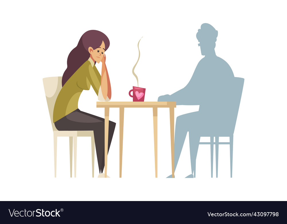 Lonely woman Royalty Free Vector Image - VectorStock