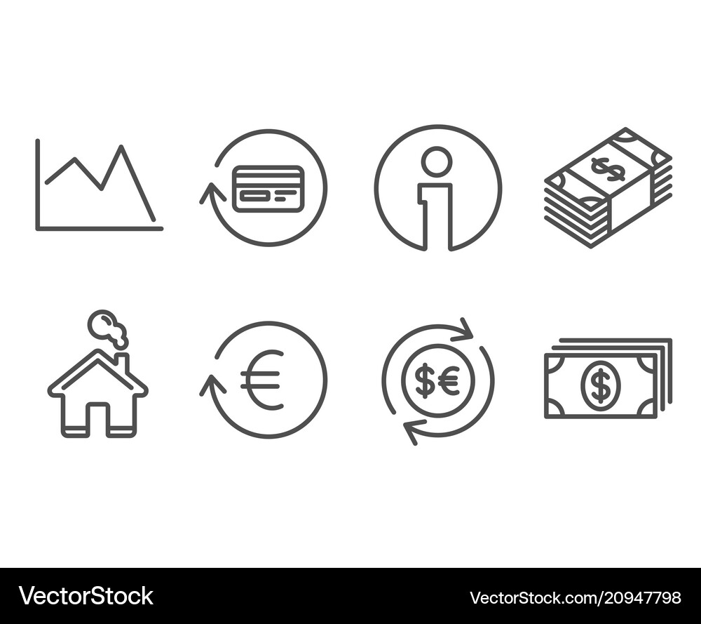 Money currency exchange and refund Royalty Free Vector Image