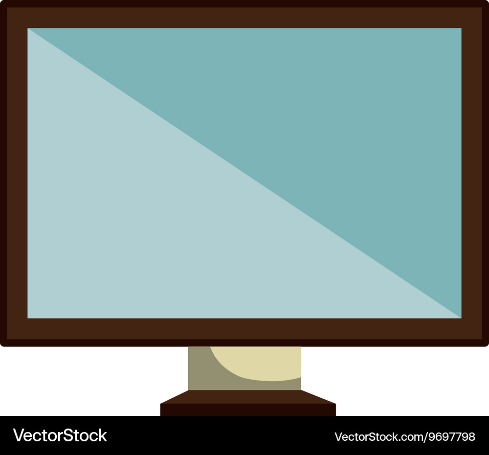 Technology computer monitor isolated flat icon Vector Image