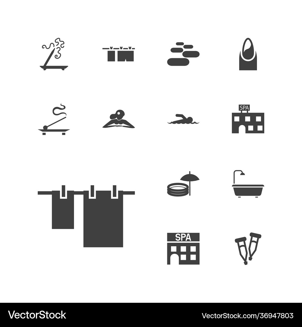 13 spa icons Royalty Free Vector Image - VectorStock