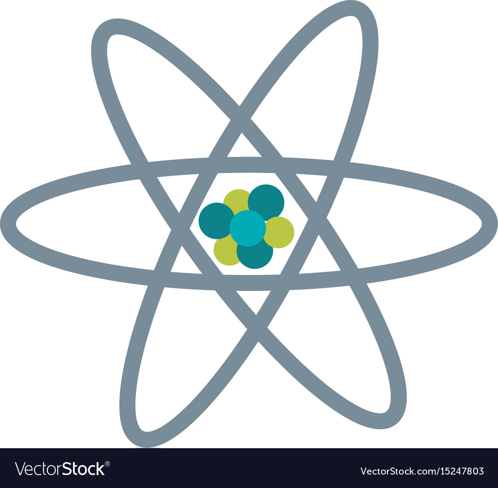 Atom flat Royalty Free Vector Image - VectorStock