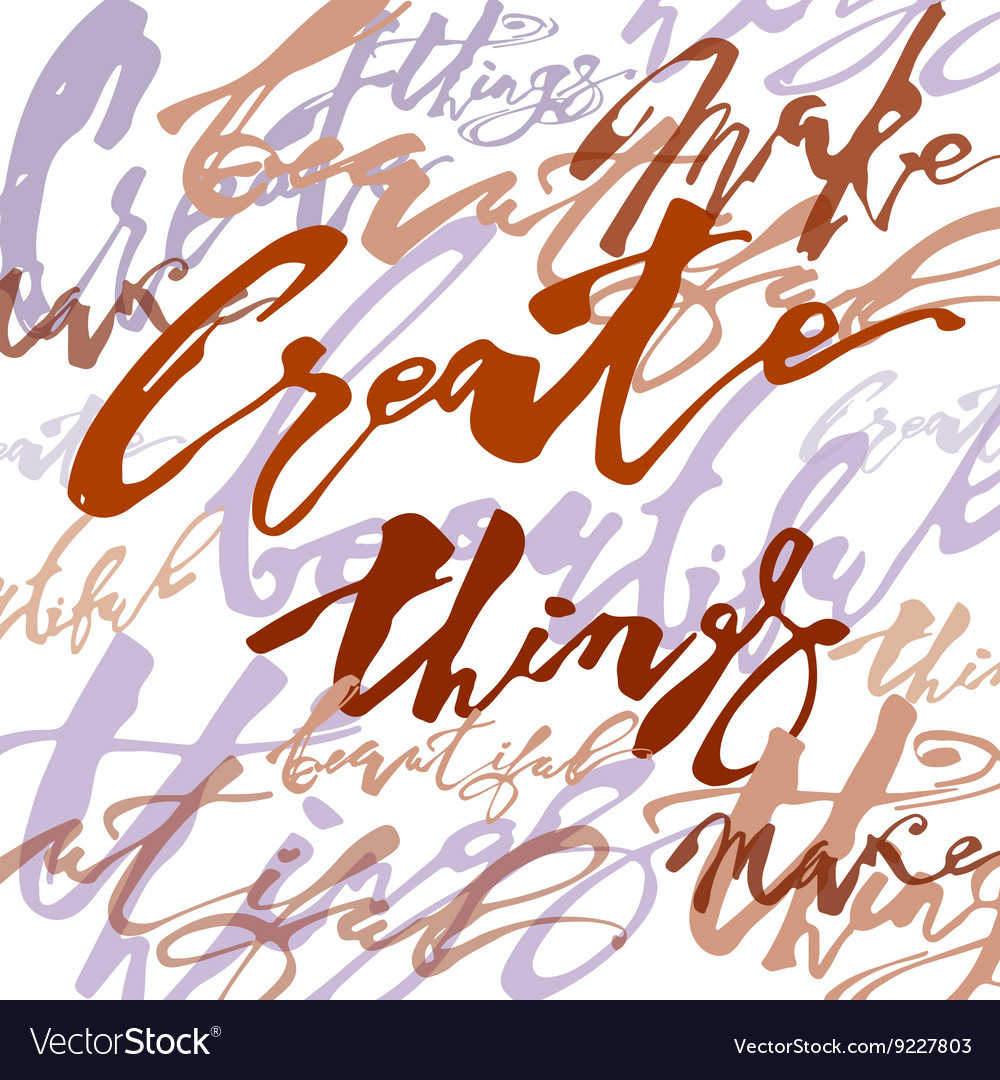 Create beautiful things Royalty Free Vector Image