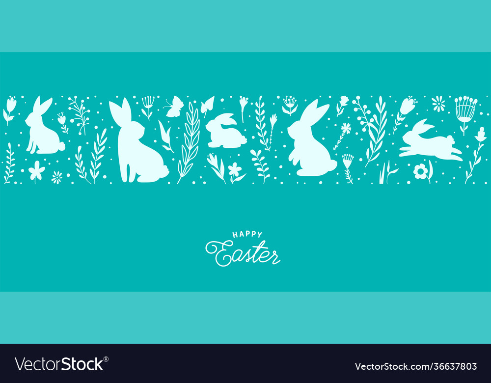 Easter seamless border Royalty Free Vector Image
