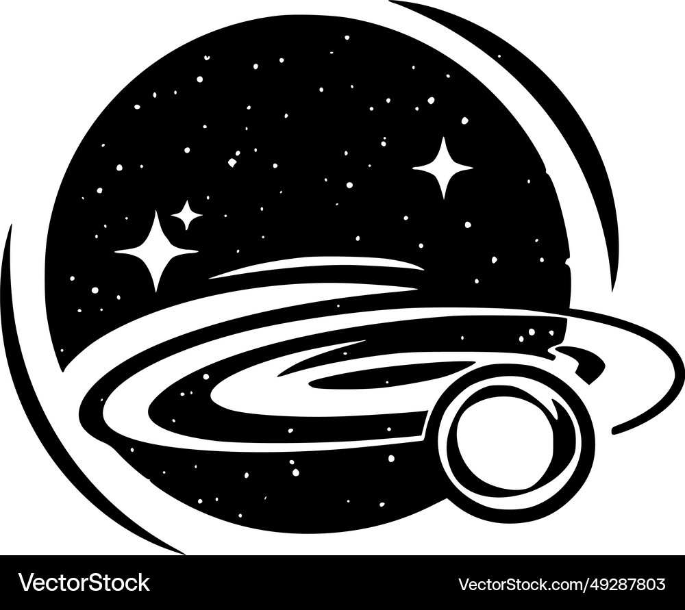 Galaxy - minimalist and simple silhouette Vector Image
