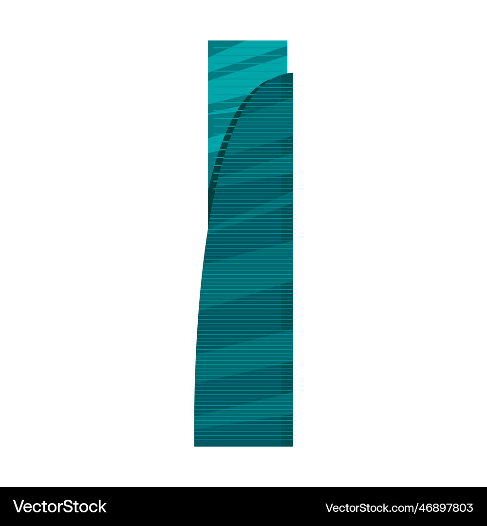 Modern facade of skyscraper with architectural Vector Image