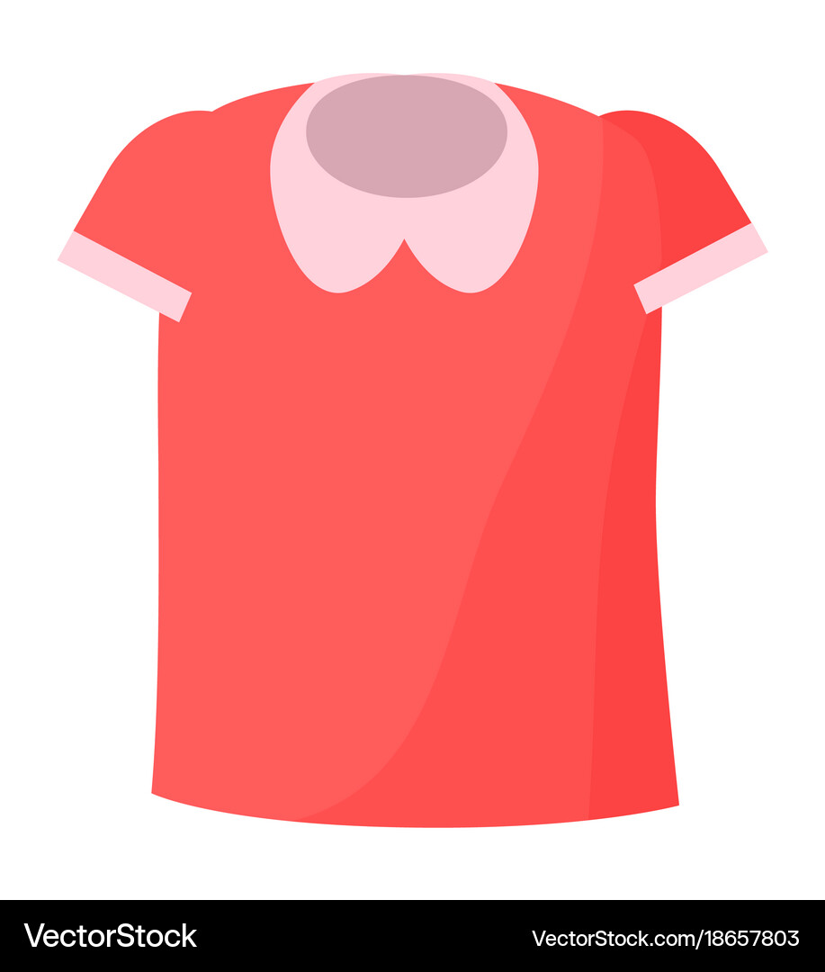 Red t-shirt poster on white backfit Royalty Free Vector